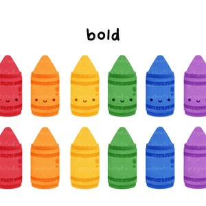 Crayons Clipart, Rainbow, Color Palette, Colorful, Illustrations, Back ...