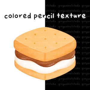 Smores Clipart, Kawaii Smores, Cute Marshmallows, Chocolate Ice Cream ...