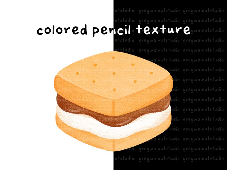 Smores Clipart, Kawaii Smores, Cute Marshmallows, Chocolate Ice Cream ...