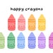 Crayons Clipart, Rainbow, Color Palette, Colorful, Illustrations, Back ...