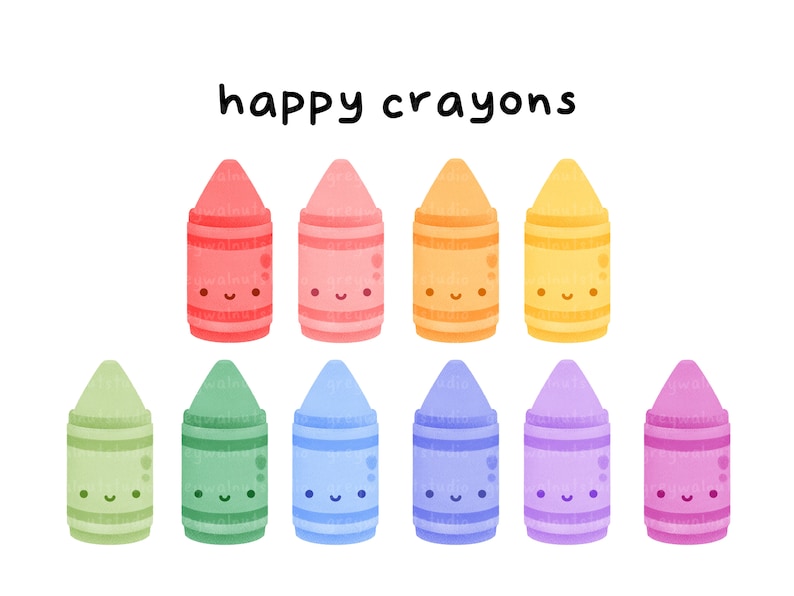 Crayons Clipart, Rainbow, Color Palette, Colorful, Illustrations, Back ...