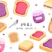 Pbj Clipart, Peanut Butter and Jelly Illustration, Bread, Spreads ...