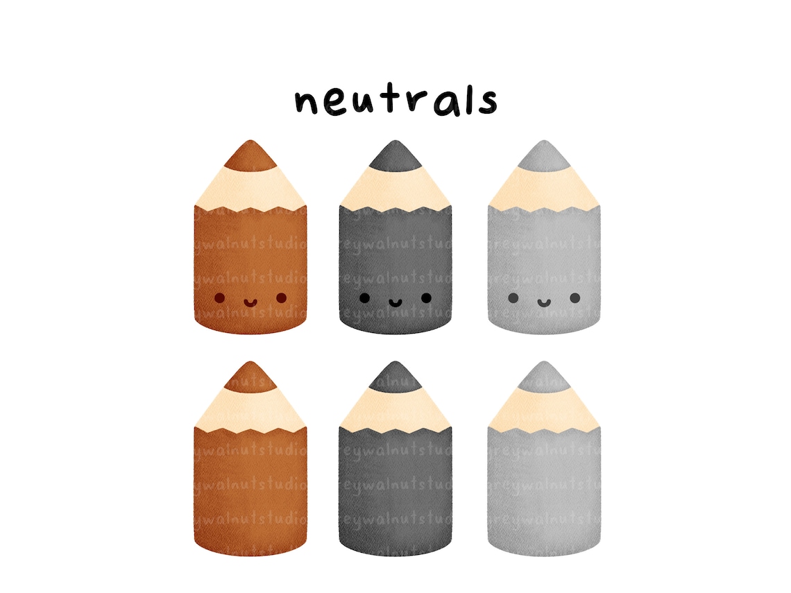 Colored Pencils Clipart Rainbow Colors Back to School - Etsy