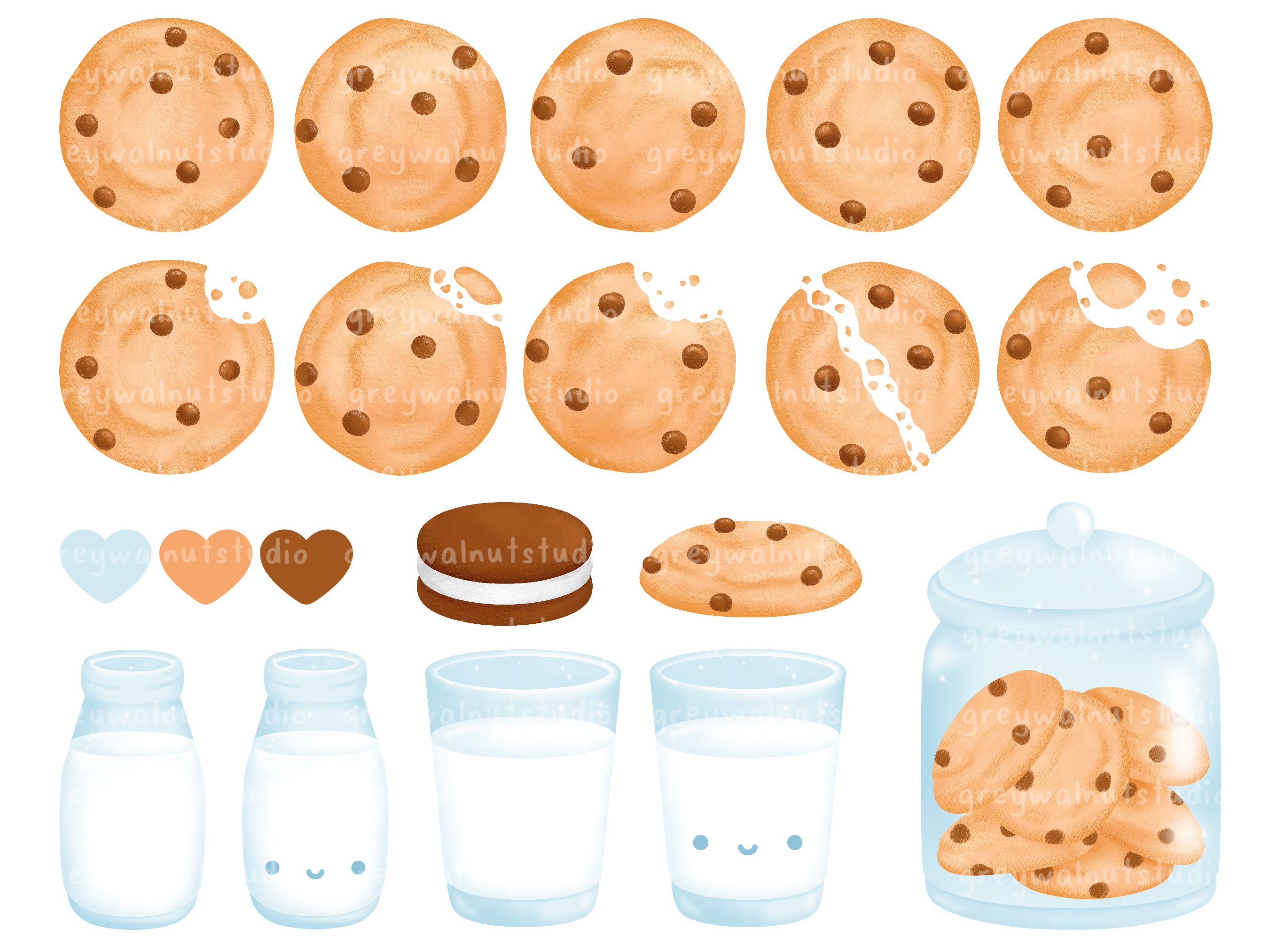 Milk and Cookies Clipart, Chocolate Chip Cookie, Cookie Jar, Cookie ...