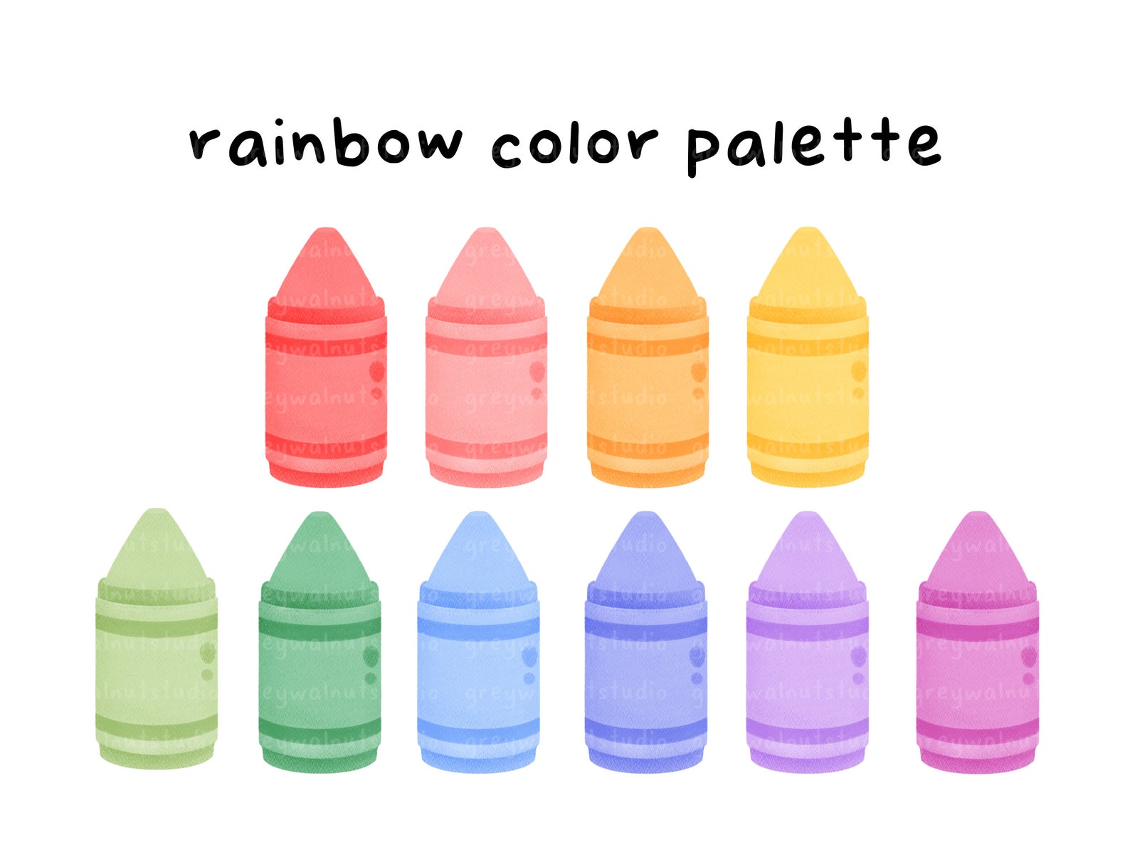 Crayons Clipart, Rainbow, Color Palette, Colorful, Illustrations, Back ...