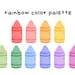 Crayons Clipart, Rainbow, Color Palette, Colorful, Illustrations, Back ...