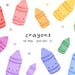 Crayons Clipart, Rainbow, Color Palette, Colorful, Illustrations, Back ...
