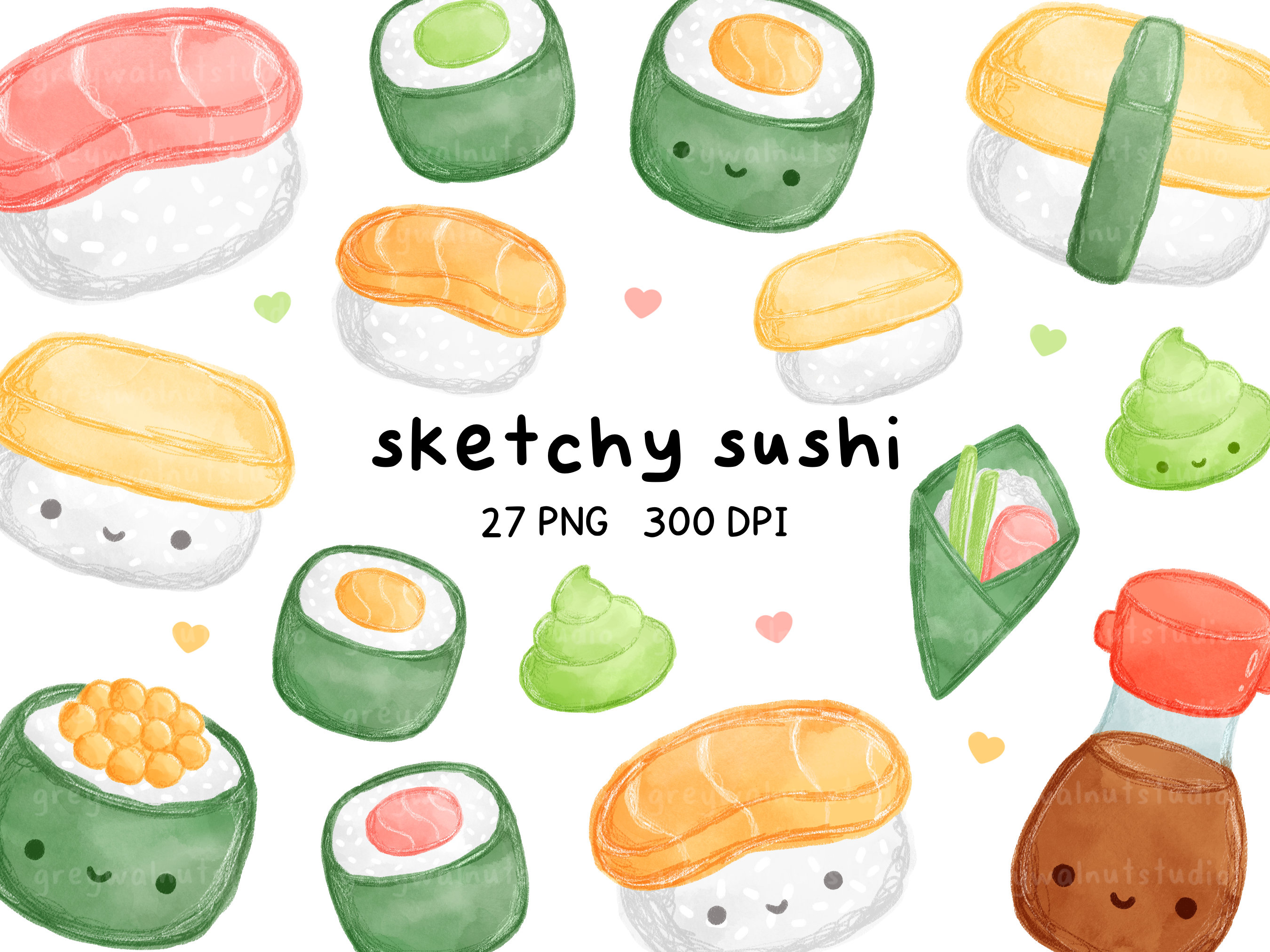 Sushi Clipart, Japanese Food, Kawaii Sushi, Kawaii Food, Fast Food ...