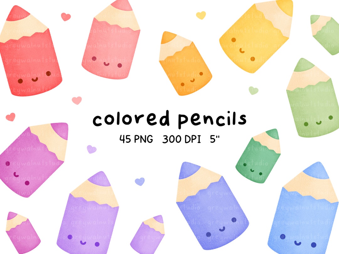 Colored Pencils Clipart, Rainbow Colors, Back to School, School ...