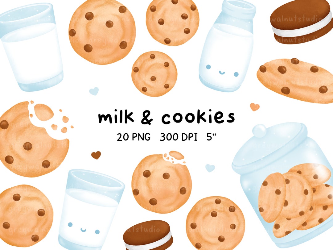 Milk and Cookies Clipart, Chocolate Chip Cookie, Cookie Jar, Cookie ...