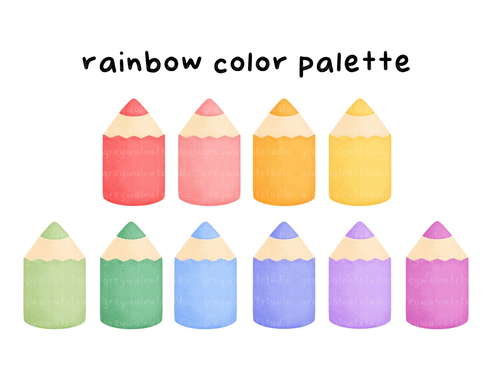 Colored Pencils Clipart, Rainbow Colors, Back to School, School ...
