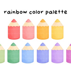 Colored Pencils Clipart, Rainbow Colors, Back to School, School ...