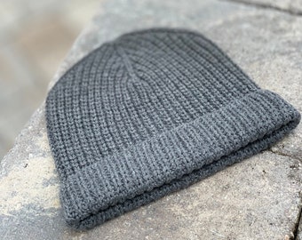 Cashmere Hat Grey Knit Cashmere Beanie Knit Hat Silver - Etsy UK