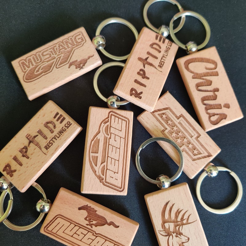 Wood Keychains - Etsy