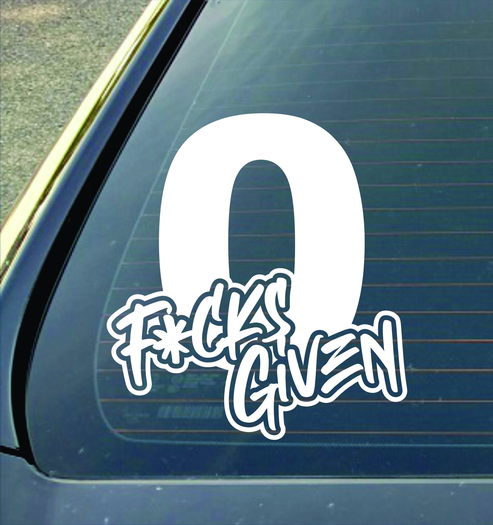 Zero Fcks Given Die Cut Vinyl Decal for Car Truck Laptop - Etsy