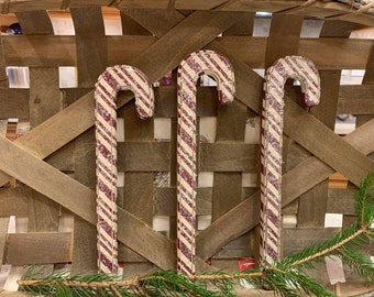 Farmhouse Wooden Candy Canes - Etsy