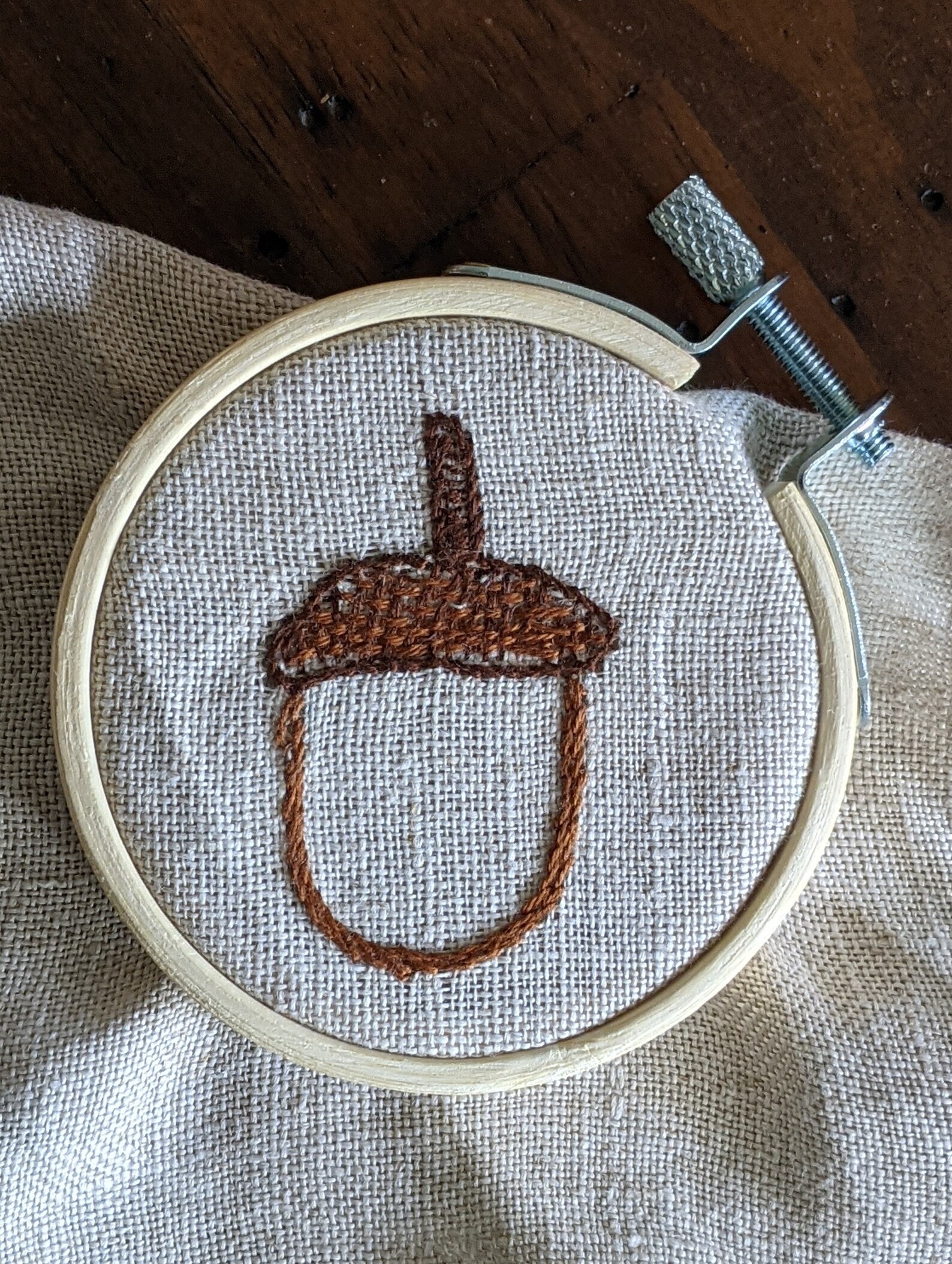 Fall Acorn Hand Embroidery Pattern - Etsy