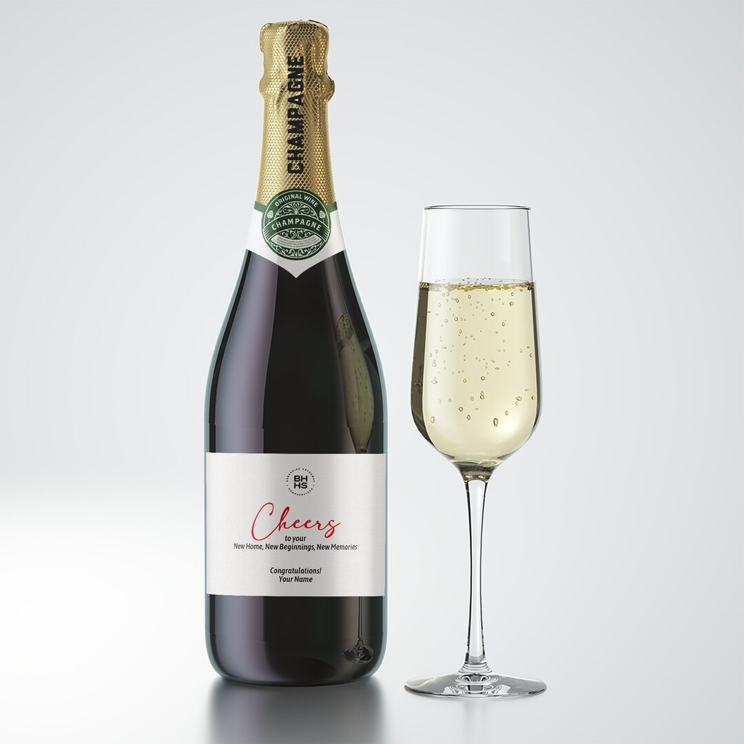 Real Estate Labels, Pack of 25 Customized Wine Labels, Champagne Labels ...