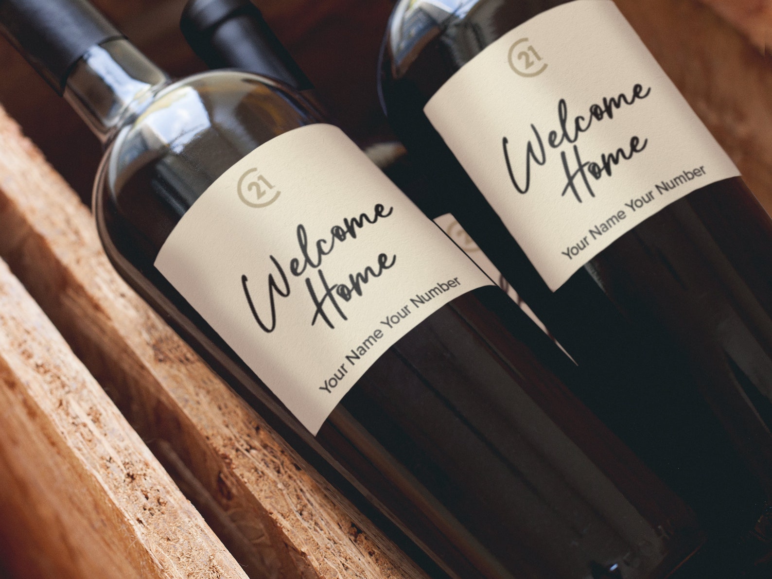 Real Estate Labels, Pack of 25 Customized Wine Labels, Champagne Labels ...