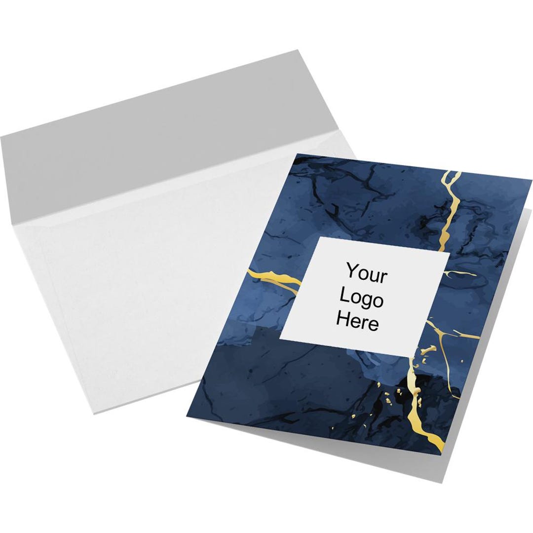 Gold Streak Folded Cards, Blank Inside, Branded Real Estate Accessory ...