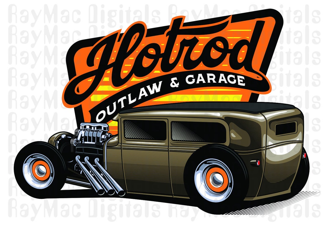 Hot Rod, Car, Muscle Car, Vintage Car, Sublimation Transfer Ready to ...