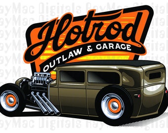 Hot Rod, Car, Muscle Car, Vintage Car, Sublimation Transfer Ready to ...