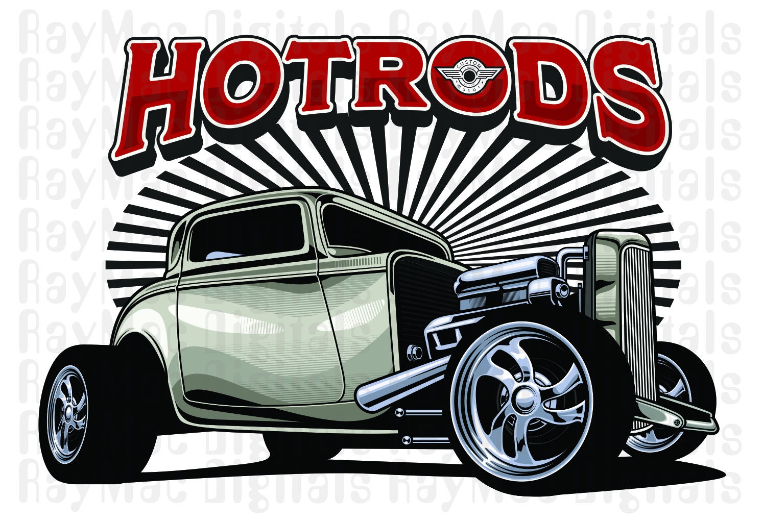 Hot Rod, Car, Muscle Car, Vintage Car, Sublimation Transfer Ready to ...