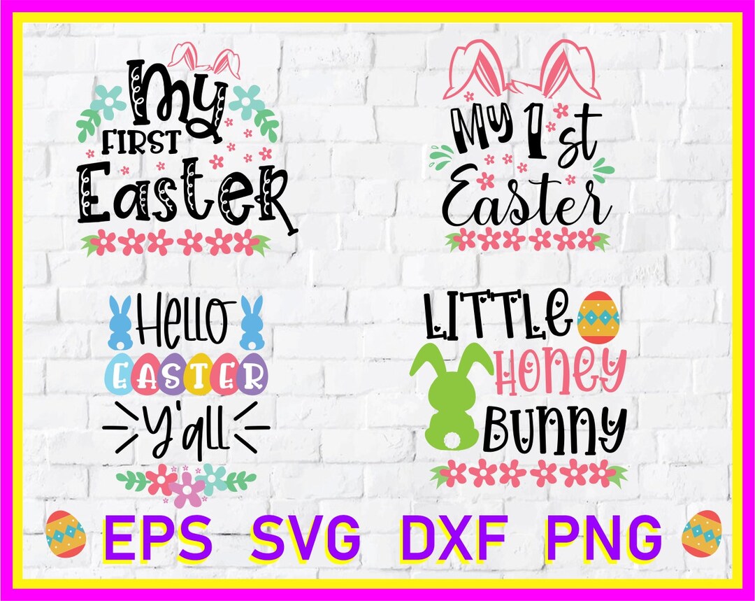 Easter Bundle SVG, My First Easter SVG, Easter Honey Bunny Svg, Cutting ...