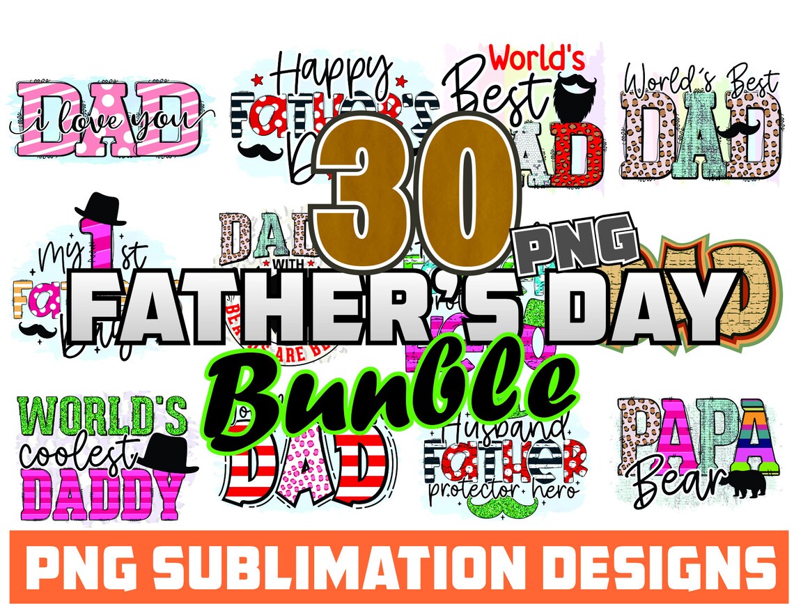 Father's Day Sublimation Bundle PNG Designs Downloads - Etsy