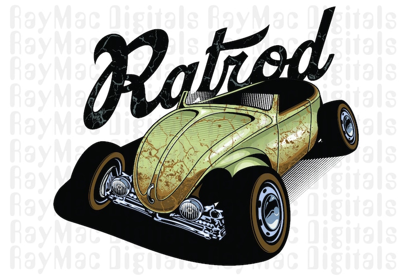 Hot Rod, Car, Muscle Car, Vintage Car, Sublimation Transfer Ready to ...