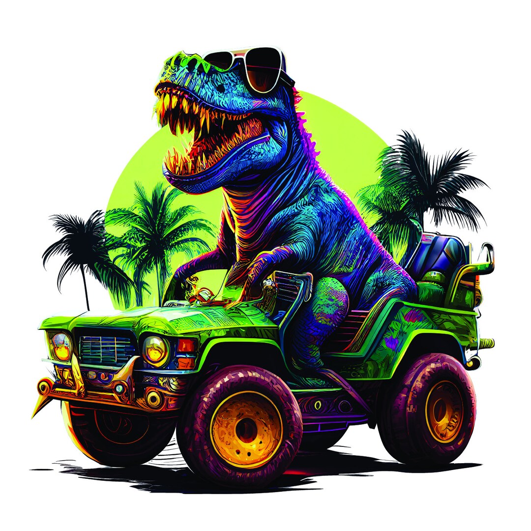 Sublimation Transfer, Ready to Press, Dinosaur Trex Kids T-shirts, Mugs ...