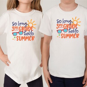 So Long 3rd Grade Hello Summer Svg, Dxf, Eps, and Png, Files for Cameo ...