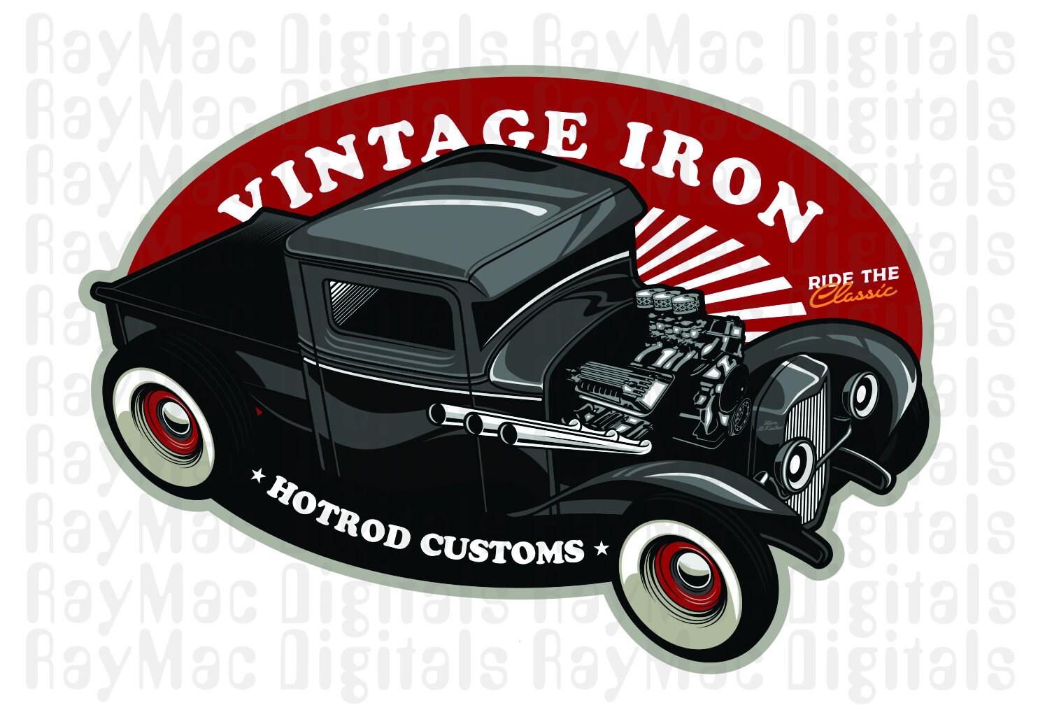 Hot Rod, Car, Muscle Car, Vintage Car, Sublimation Transfer Ready to ...