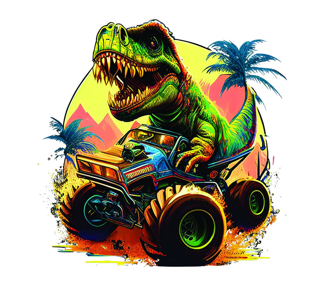 Sublimation Transfer, Ready to Press, Dinosaur Trex Kids T-shirts, Mugs ...