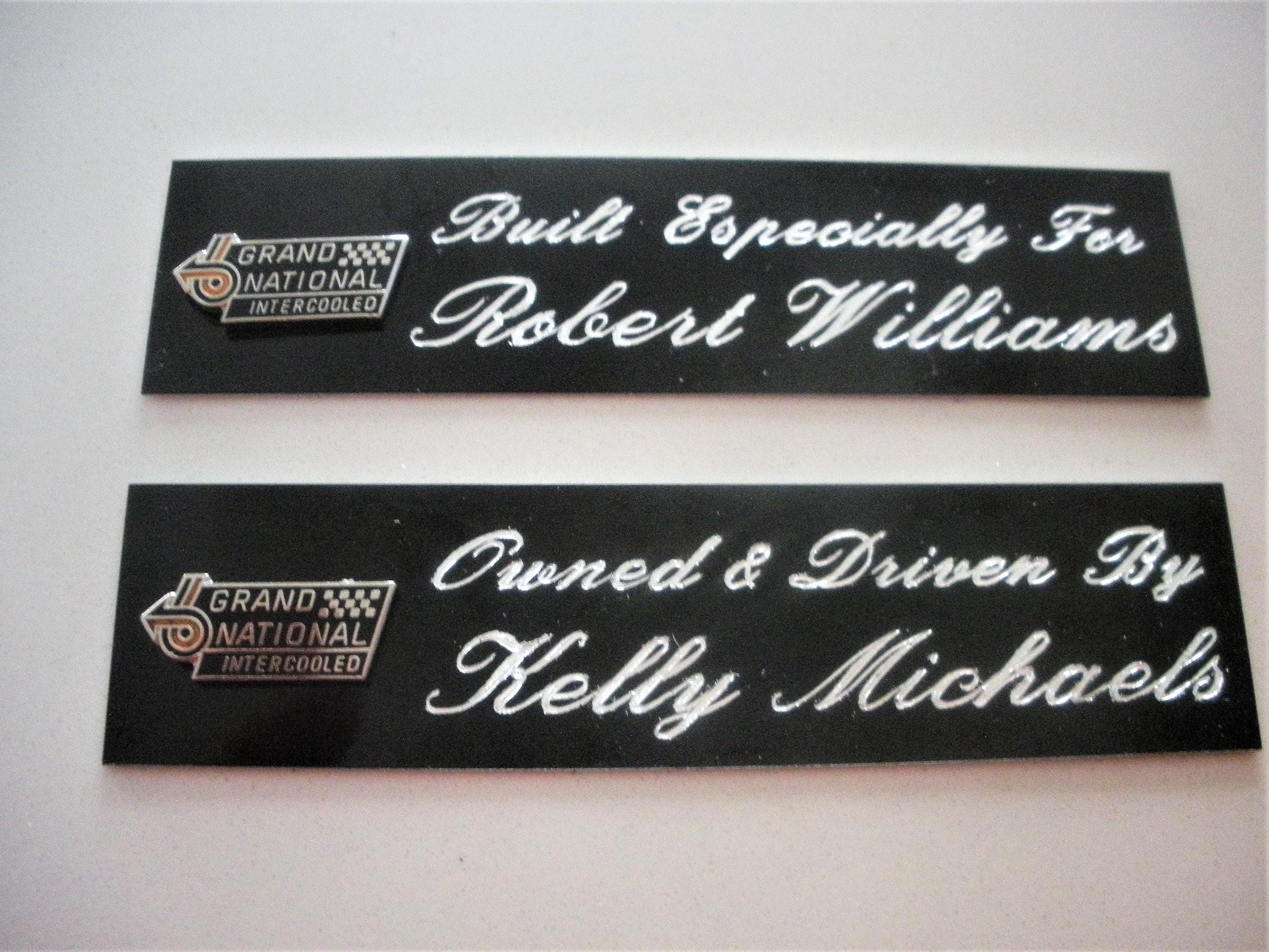 Grand National Custom Engraved Dashboard Nameplate-free Engraving ...