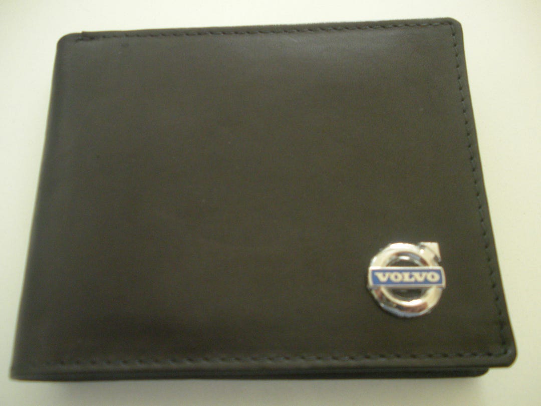Volvo Black Leather Bifold Wallet, Great Gift, Keepsake, Fathers Day ...