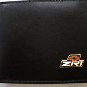 Corvette ZR1 Black Leather Bifold Wallet, Great Gift, Keepsake, Fathers ...