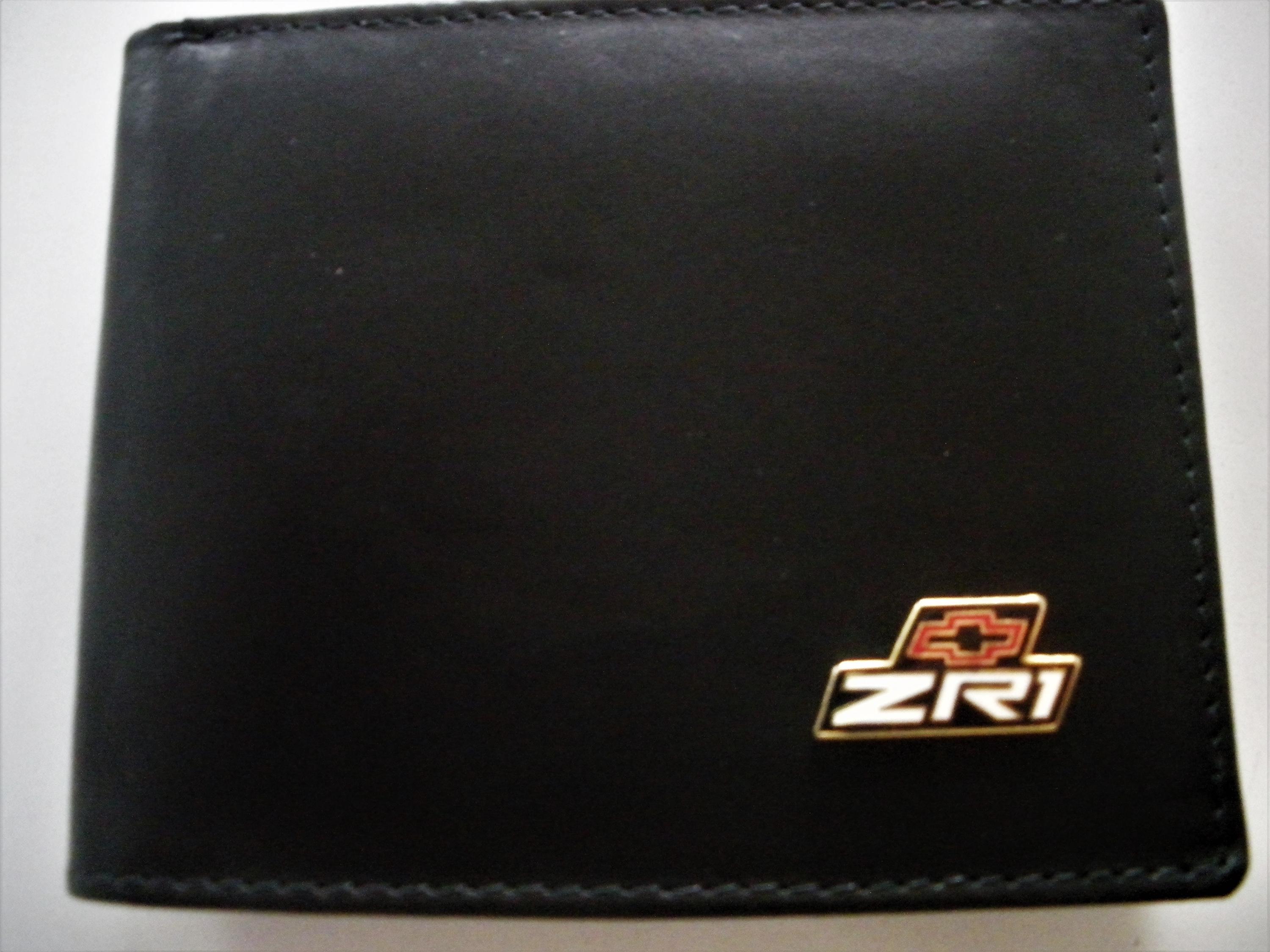 Corvette ZR1 Black Leather Bifold Wallet, Great Gift, Keepsake, Fathers ...