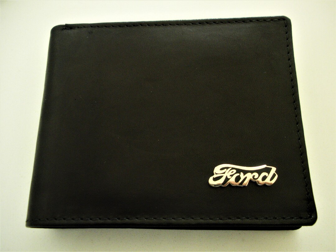 Vintage Ford Black Leather Bifold Wallet, Great Gift, Keepsake, Fathers ...