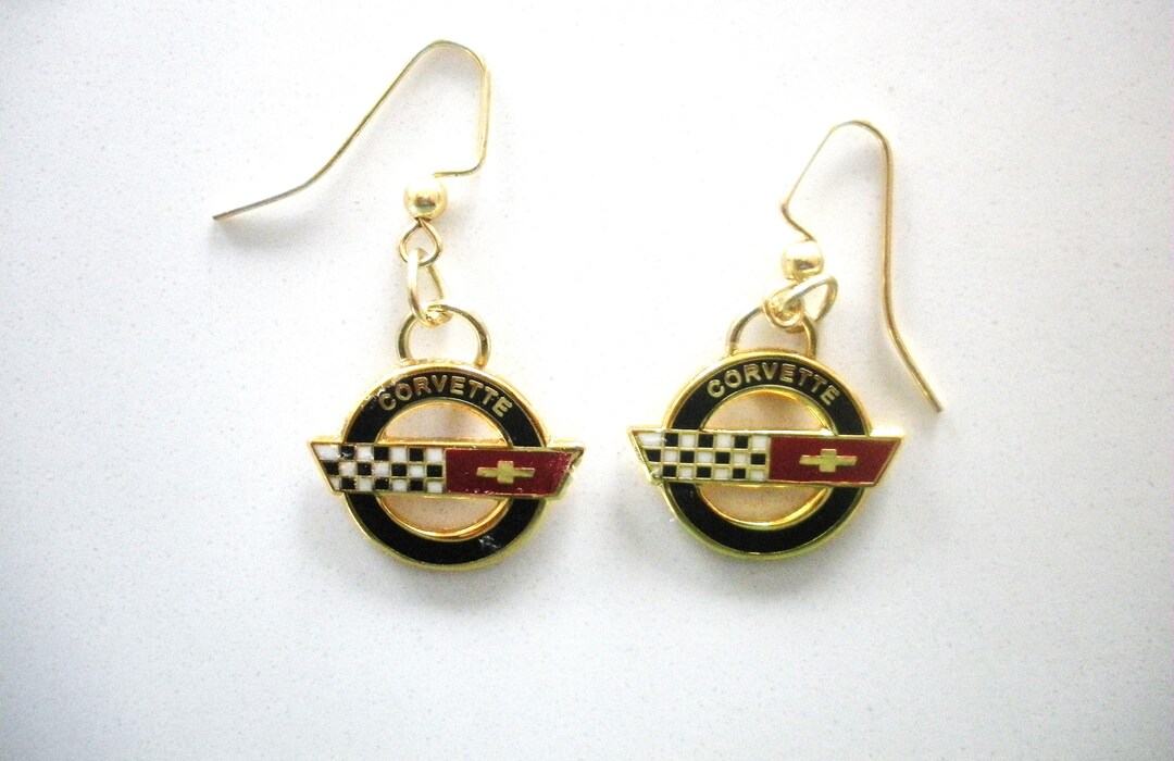 Corvette C4 Hoop Earrings- Great Gift , Keepsake, Father's Day ...
