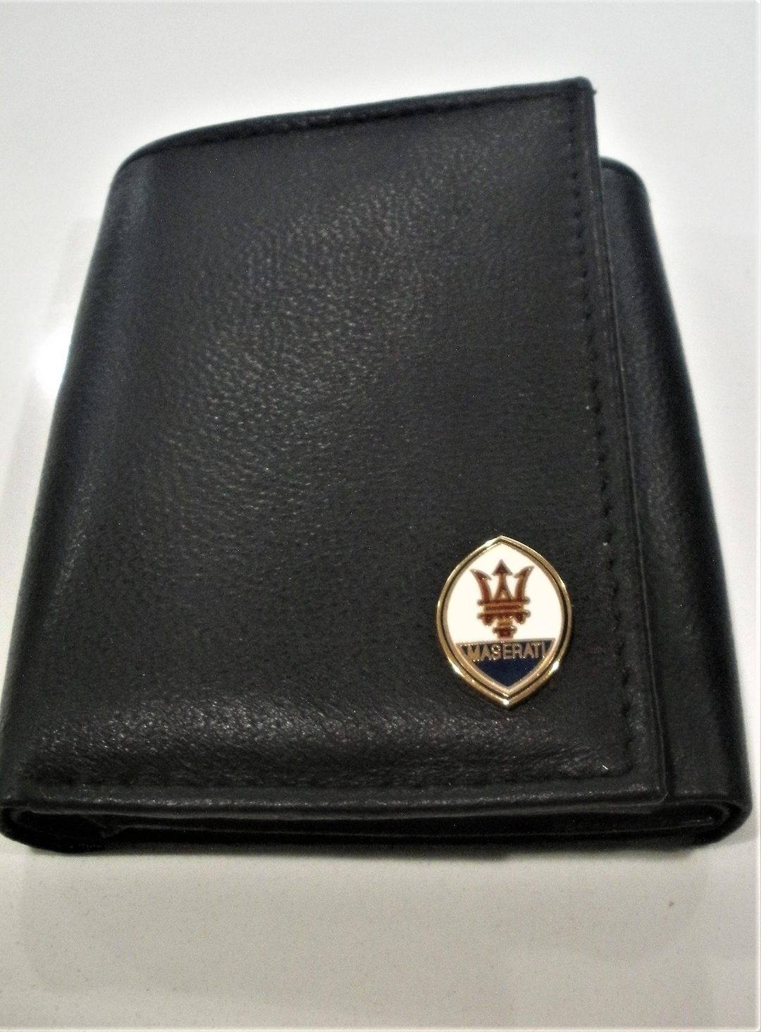 Maserati Black Leather Trifold Wallet, Great Gift, Keepsake, Father's ...
