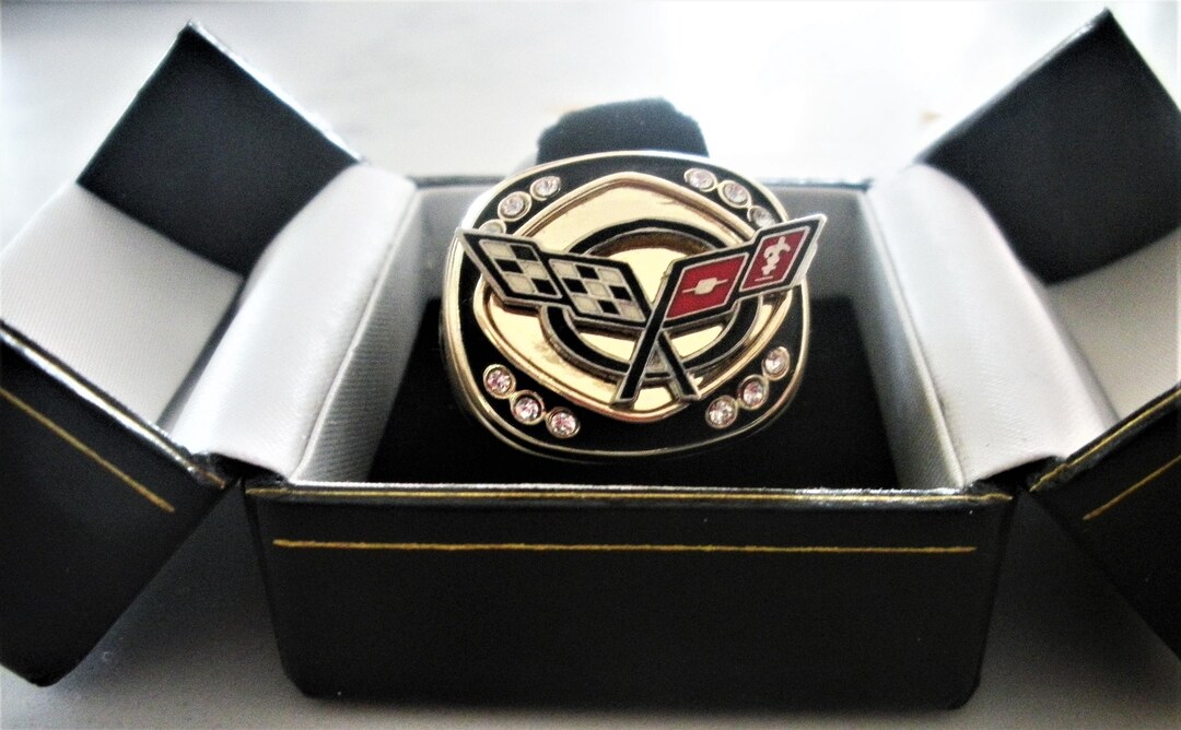 Corvette C5 (1997-2006)14K Gold Plated Signet Ring Great Gift ...