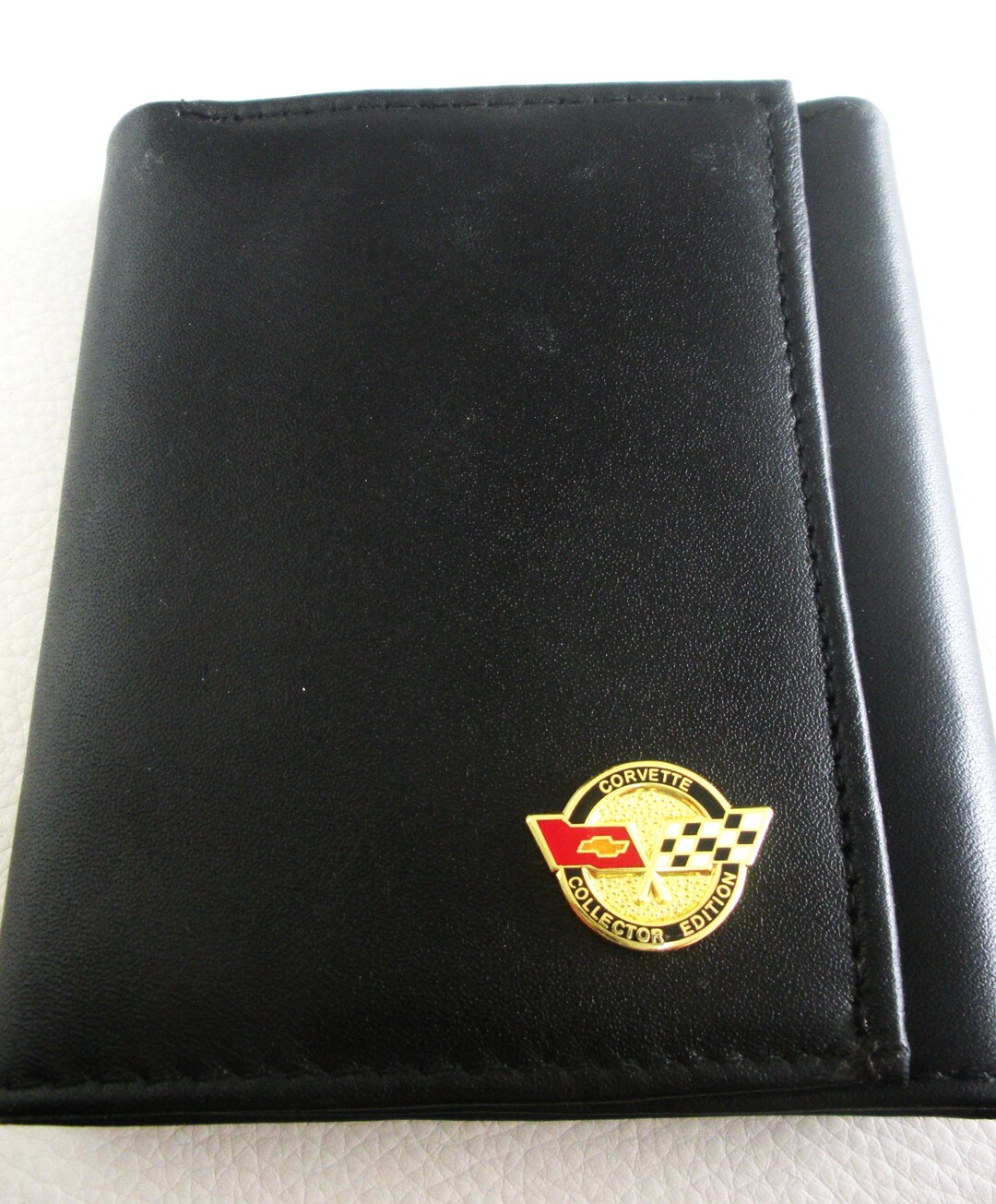 Corvette Collector Edition Black Leather Trifold Wallet, Great Gift ...