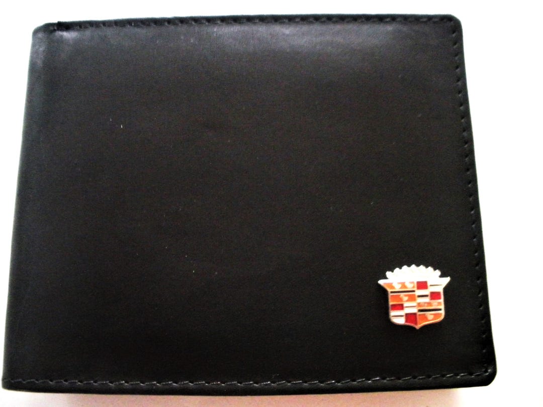Cadillac Black Leather Bifold Wallet, Great Gift, Keepsake, Fathers Day ...
