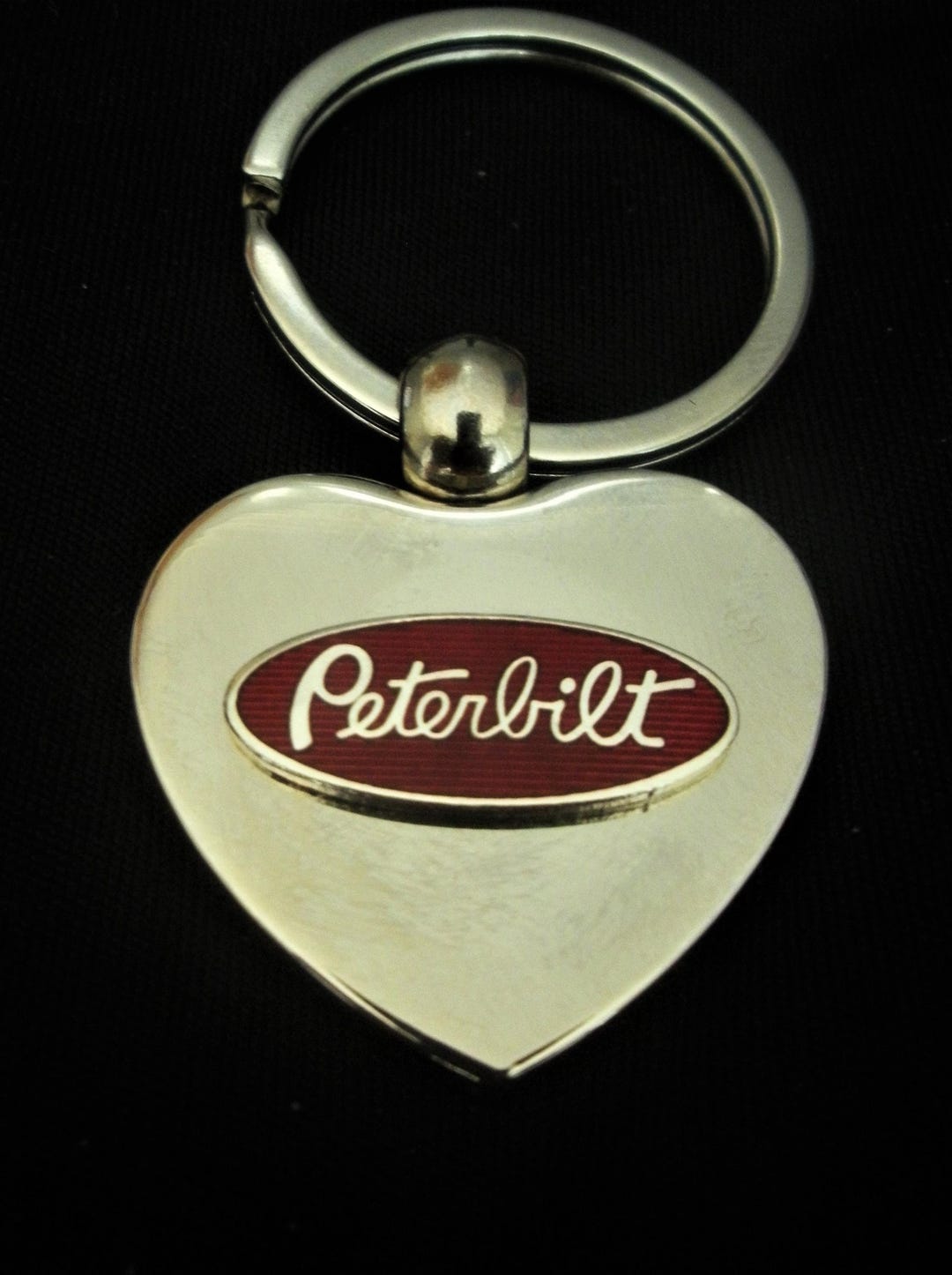 Peterbilt Heart Shaped Silver Keyring- Great Gift , Keepsake, Fathers ...