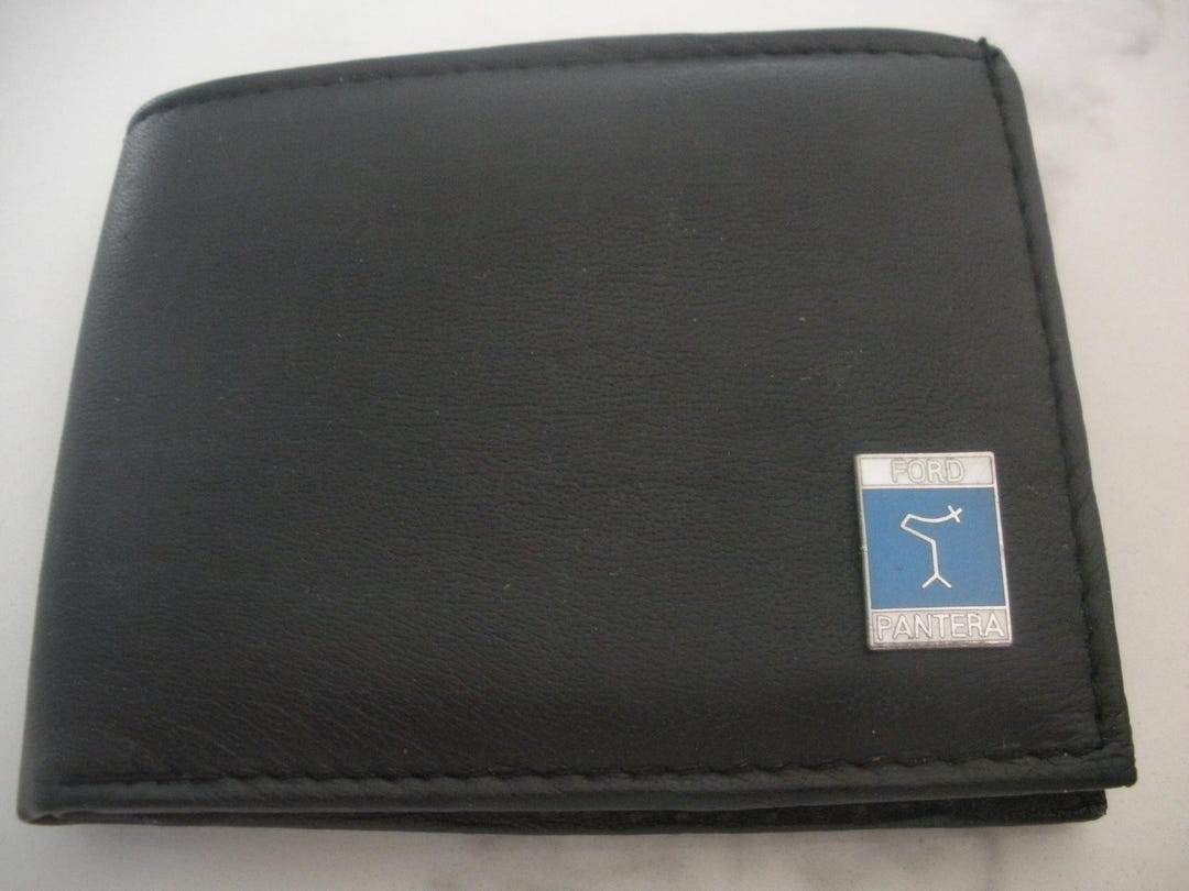 Pantera Black Leather Bifold Wallet, Great Gift, Keepsake, Fathers Day ...