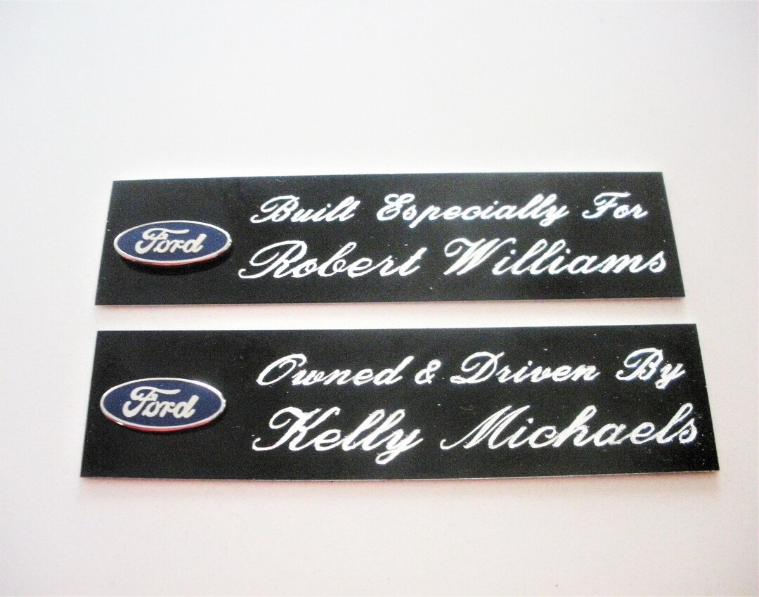 Ford Custom Engraved Dashboard Nameplate-free Engraving, Great Gift ...