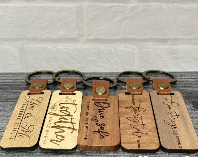 Custom Engraved Wood Keychain, Anniversary Gift, Boyfriend Gift ...