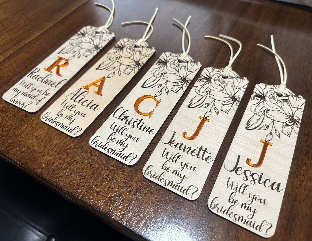 Custom Bookmark, 3D Bookmark, Floral Bookmark, Bookmark, Wood Bookmark ...