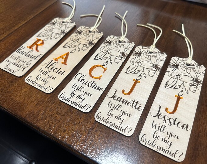 Custom Bookmark, 3D Bookmark, Floral Bookmark, Bookmark, Wood Bookmark ...